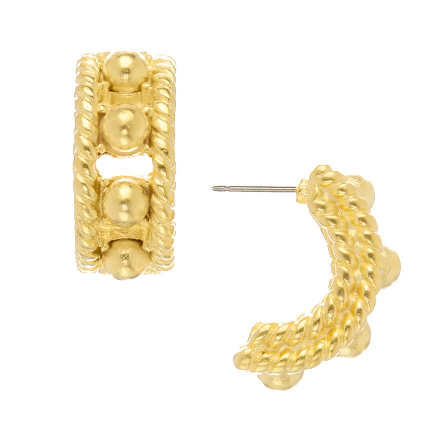 Susan Shaw Capri Hoops – Lightweight 24k Gold Earrings – Chêne Blanc