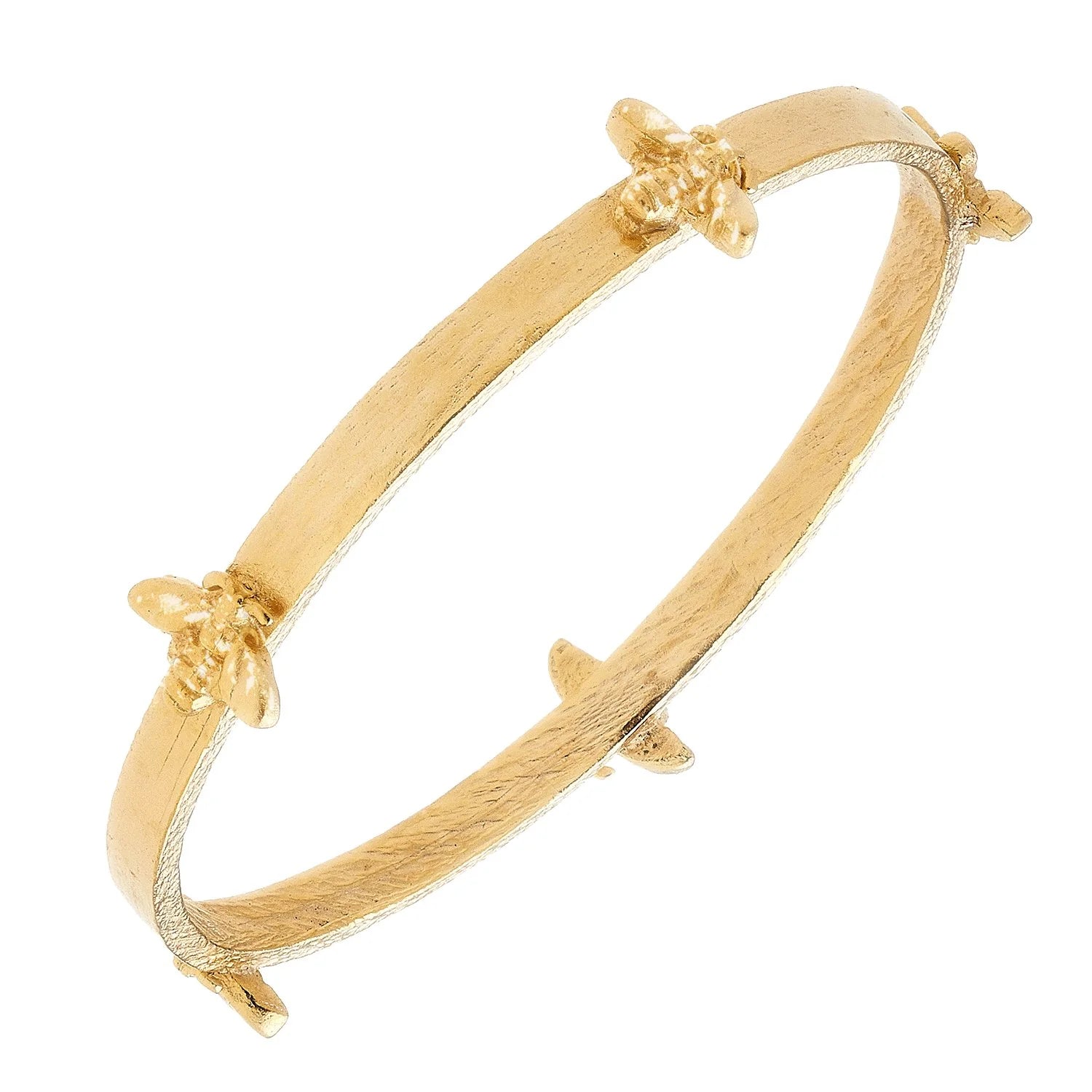 Susan Shaw Bee Bangle | Handmade 24K Gold Bangle | Chene Blanc Gifts ...