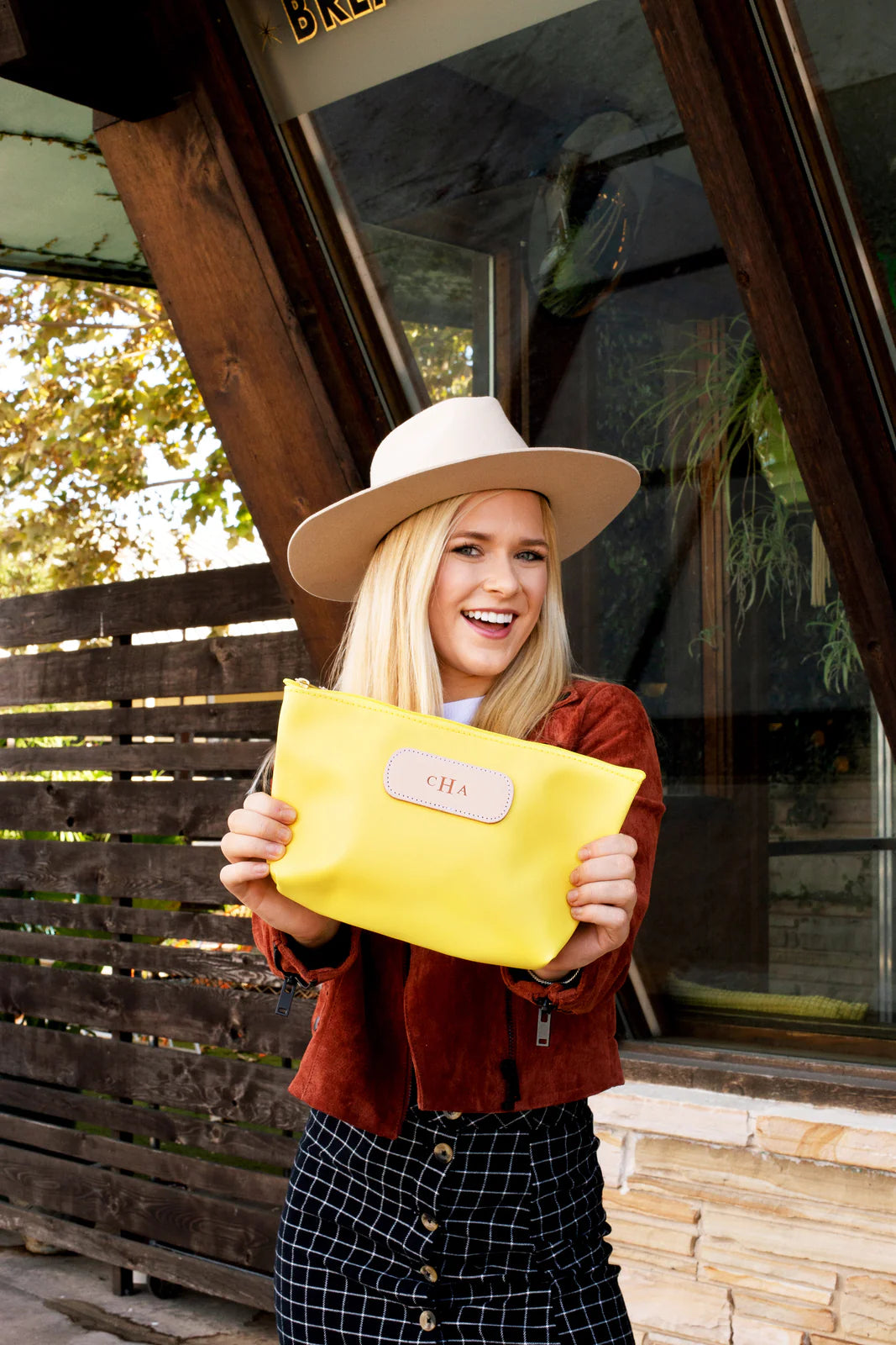 Jon Hart Grande Pouch – Durable Canvas & Leather Everyday Bag – Chêne Blanc